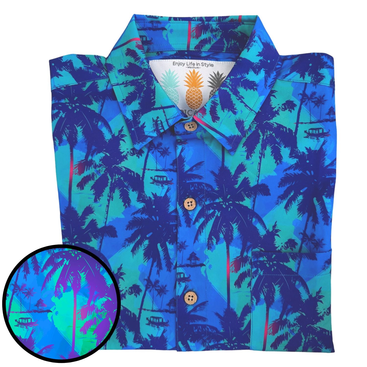 Super Stretch - Bahama Blue Hawaiian Shirt – Tropical Bros