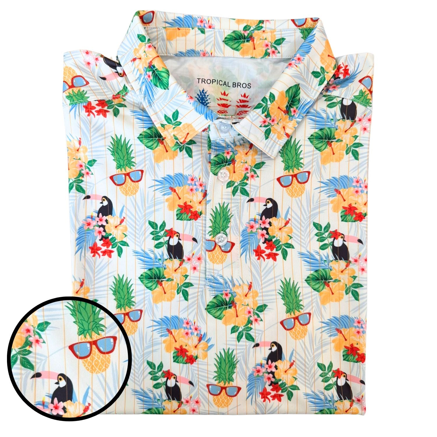 Pineapple Jammin Everyday Polo – Tropical Bros