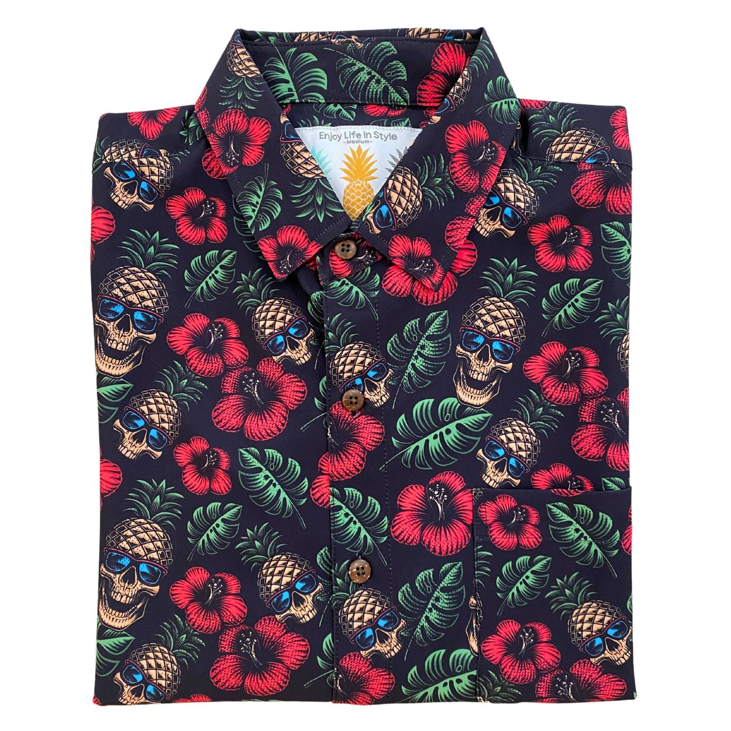 Super Stretch - Pirate Pineapple Hawaiian Shirt – Tropical Bros