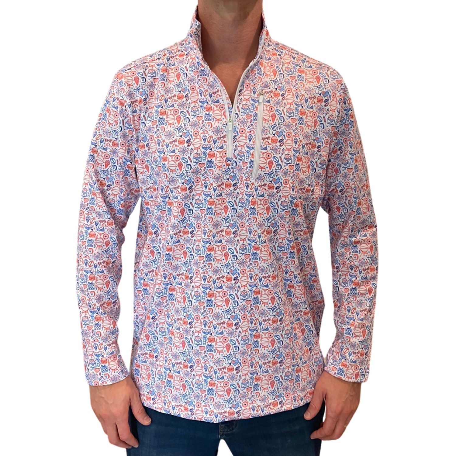 BBQ America Quarter Zip – Tropical Bros